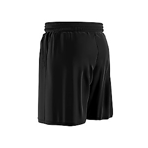 Comfort 360° Men’s Athletic Gym Shorts with Zipper Pockets, 9” Sports Running Workout Shorts for Men (Medium, Black)