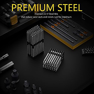 Renekton Security Power Bit Set, 1/4" Shank, 3" Length,Premium Cr-V Steel, 32 Piece