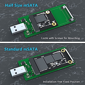INDMEM mSATA to USB 3.0 Enclosure with 512GB mSATA SSD