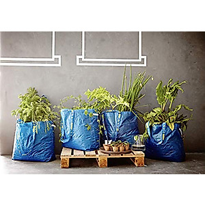 IKEA Frakta Medium Shopping Bags 4 Pack 10 Gal Blue Tote Multi Purpose Durable Material