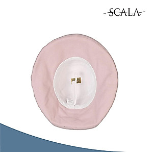 Scala Women's Cotton Hat with Inner Drawstring and Upf 50+ Rating,Coral Rose,One Size