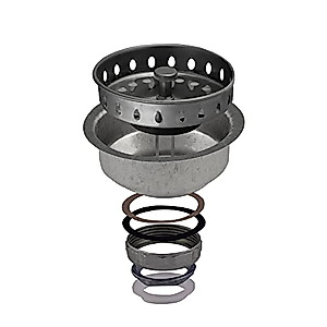 Design House 542985 4-inch Square Corner Hinge, S304 with Basket and Spring Clip, Satin Stainless Steel