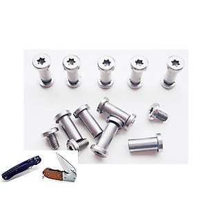 5Afashion EDC Knives handle pivot pin screw,survival knife rivets pocket folding knife shaft fasteners,pack 10 sets