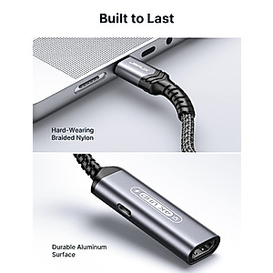 JSAUX USB C to HDMI and Charger Adapter | 4K@60Hz 2-in-1 Type-C to HDMI Adapter with PD Fast 100W Thunderbolt 3/4 Compatible with iPhone 16 Pro Max MacBook Pro/Air iPad Galaxy S24 Steam Deck ROG Ally