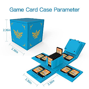 UFOPETIE Game Case and Storage Box for Switch Game Cards Zleda Games,Up to 16 Cards,for Nintendo Switch Game Card Case Cube