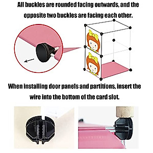 KUYT Portable 36 Pair DIY Shoe Storage Shelf Organizer, Plastic Shoe Organizer for Entryway, Shoe Cabinet with Doors, for Shoes Boots Slippers