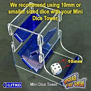 LITKO Mini Dice Tower Kit for 10-12mm Dice | Dice Roller | Dice Tumbler | Dice Boot |