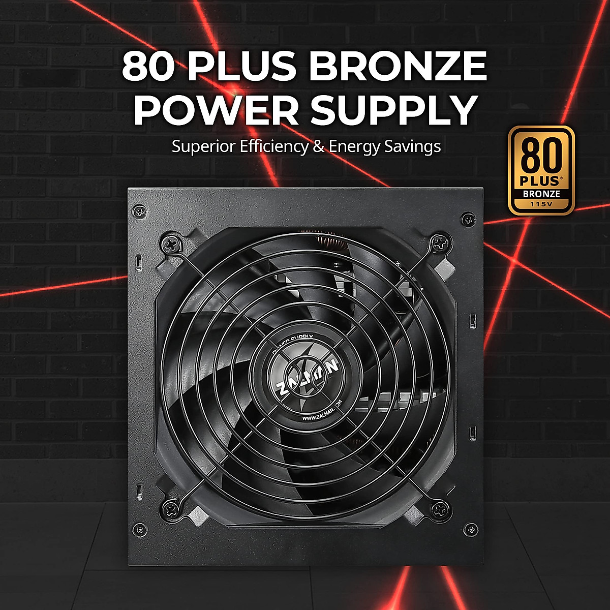 Zalman GigaMax 700W 80+ Bronze Certified PSU, Continuous Power with 120mm Ultra Quiet Silent Fan, 105° Capacitor, 5 Year Warranty