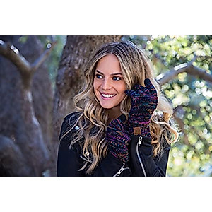 Funky Junque Lined Texting Gloves: 4-TONE Kaleidoscope #32