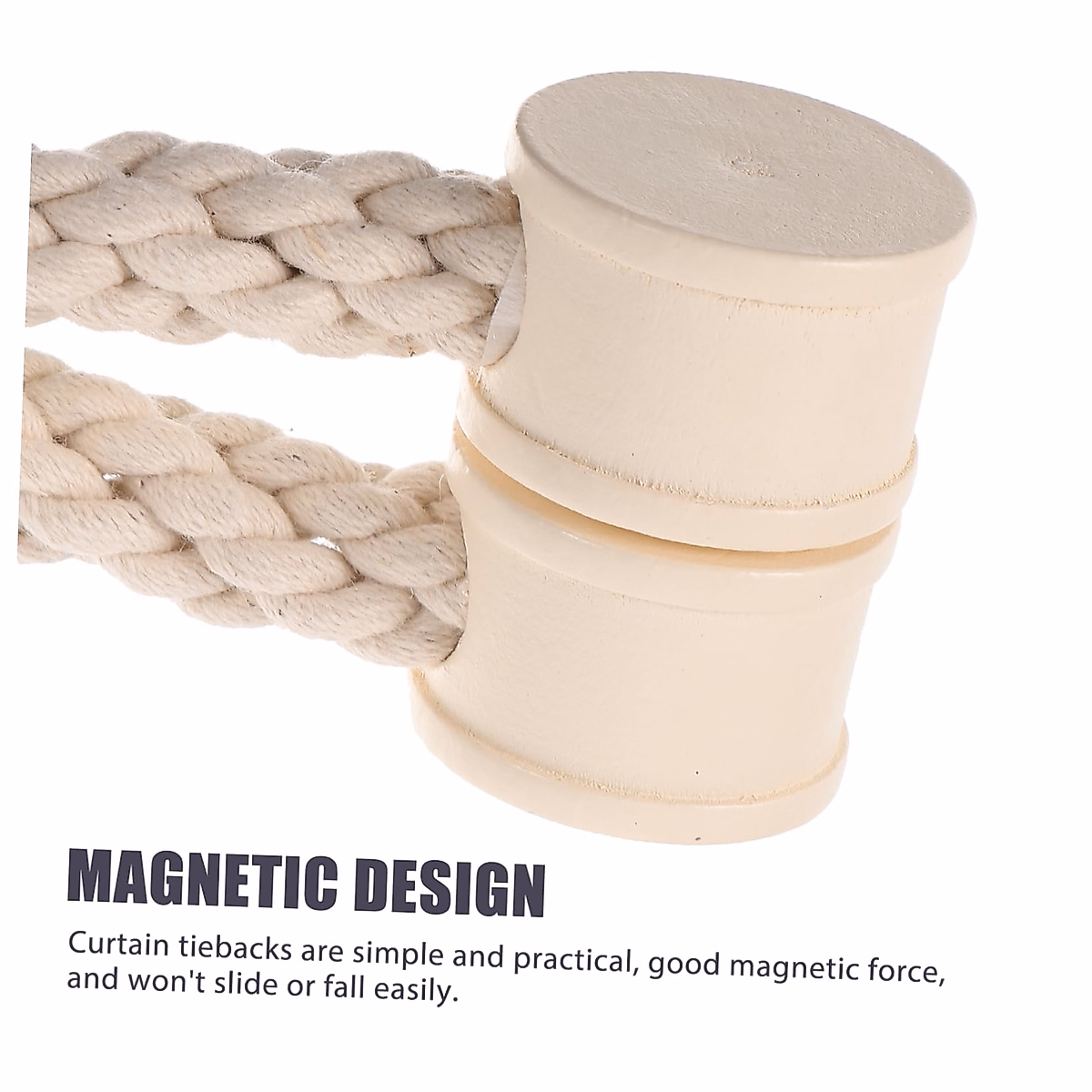 ULTECHNOVO 2 Pcs Curtain Magnetic Button Hebillas Magneticas para Cortinas Hebillas Magnéticas para Cortinas Decorative Curtain Tiebacks Weave Rope Curtain Tiebacks Curtain Tiebacks for Home
