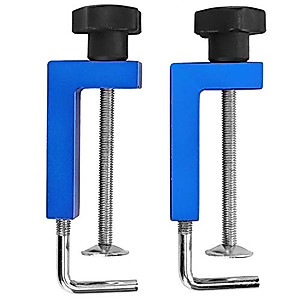 2PCS Universal Fence Clamps Blue Clamp G Clip for Woodworking Fixing Tools MultiFunction Clamp