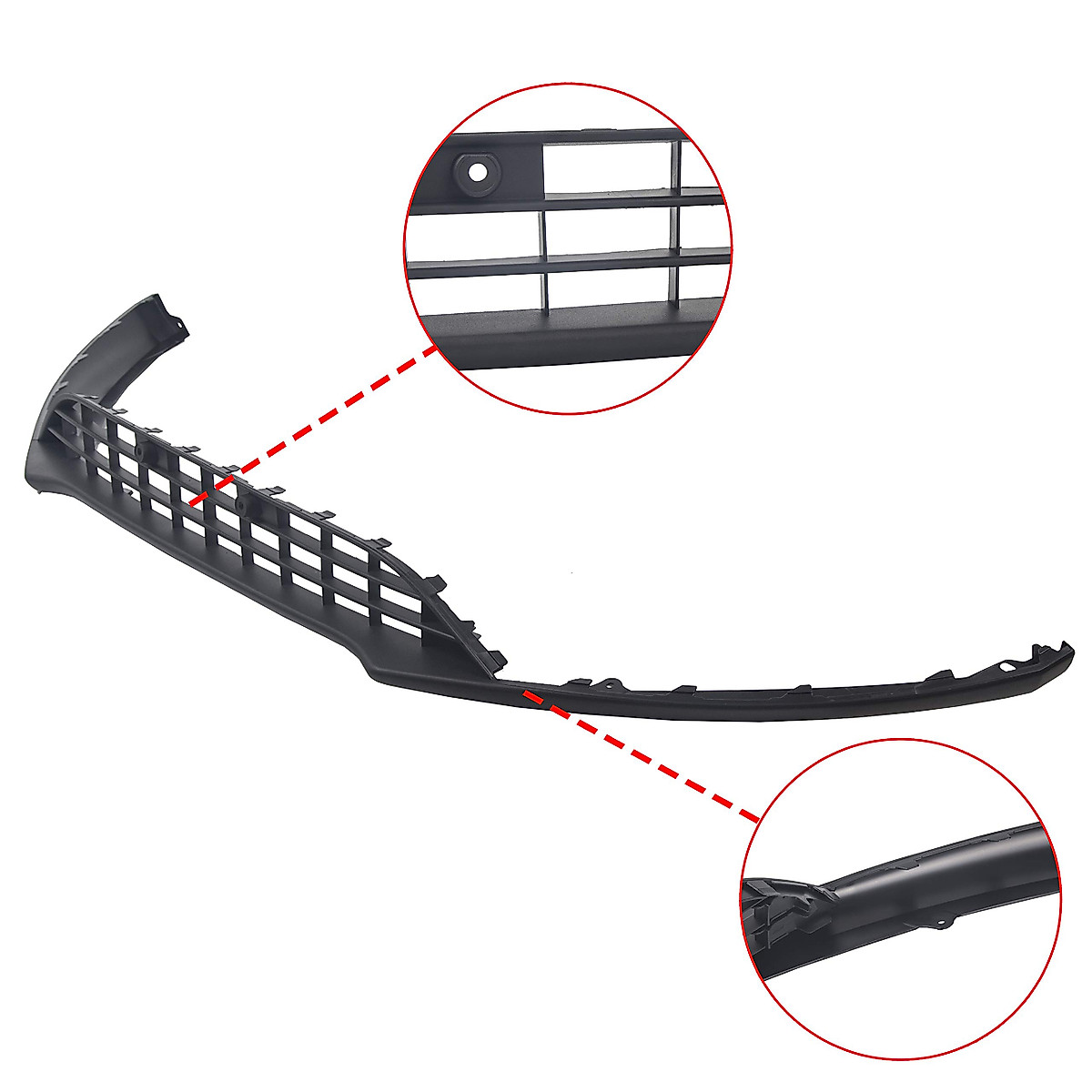ECOTRIC Front Bumper Valance Lower Grill Compatible with 2015-2018 Ford Focus F1EZ17626A Lower Lip Chin Grill Grille Spoiler Panel