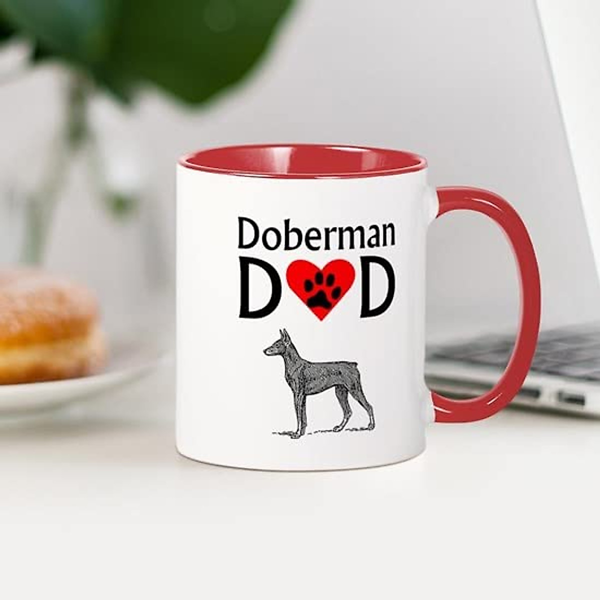CafePress Doberman Dad Mugs Ceramic Coffee Mug, Tea Cup 11 oz