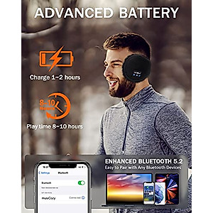 MUSICOZY Sleep Headphones Bluetooth Headband Sleeping Headphones Sleep Mask, Wireless Bluetooth Ear Muffs for Side Sleepers Men Women Travel Cool Tech Gadgets Unique Gifts Boys Girls, Pack of 2