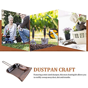 Tofficu Dust Pan Stainless Steel Dustpan Industrial Metal Dust Pan Decorative Dustpan for Household Cleaning Supply Cleaning Sweeping Kitchen