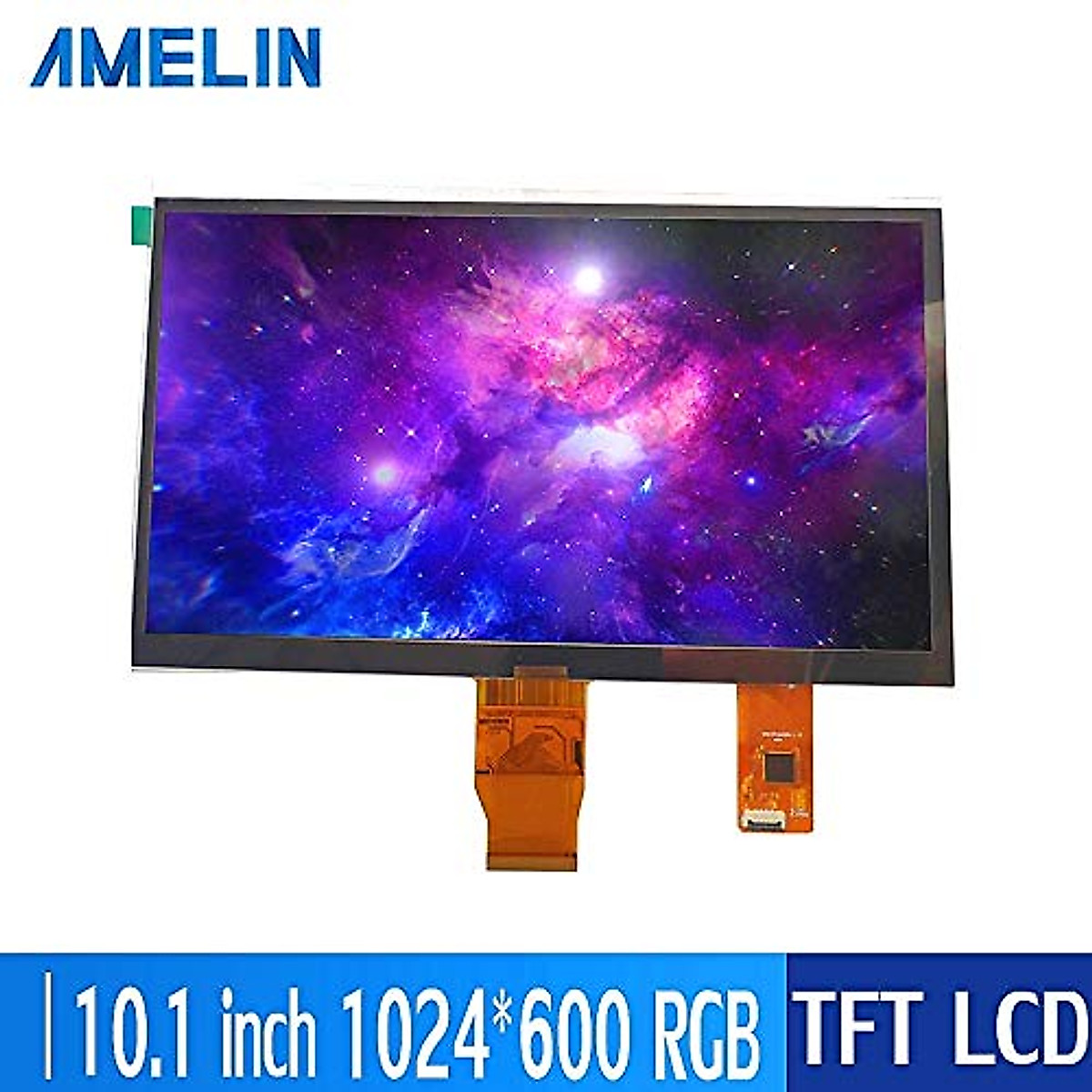 SANZAMELIN 10.1-inch 1024 * 600 Resolution RGB Interface IPS Without Backlit Capacitor TP Touch Screen