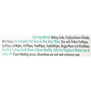 PETKIN Toothwipes Dogs/Ca Size 40ct Toothwipes Dogs/Cats 40ct