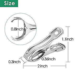 Samhopo 40 PCS Garden Clips, Greenhouse Clamps Made of Stainless Steel, Greenhouse Clips for Netting, Have a Strong Grip to Hold Down the Shade Cloth or Plant Cover on Garden Hoops or Greenhouse Hoops