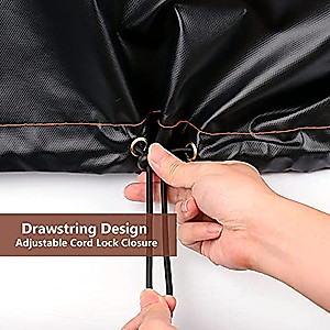 QuliMetal 1680D Grill Cover for Masterbuilt 560/800 Digital Charcoal Smoker Cover, MB20080220 MB20040221 Gravity Series Grill, Waterproof, Black