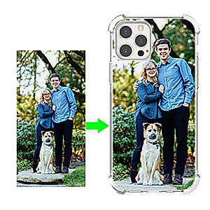 GEAPRIE Customized Photo Design Your Own Personalized Picture Custom Phone Case Cover Compatible with iPhone 6 6s 7 8 Plus SE 2020 X XS XR 11 12 13 14 Mini Pro Max