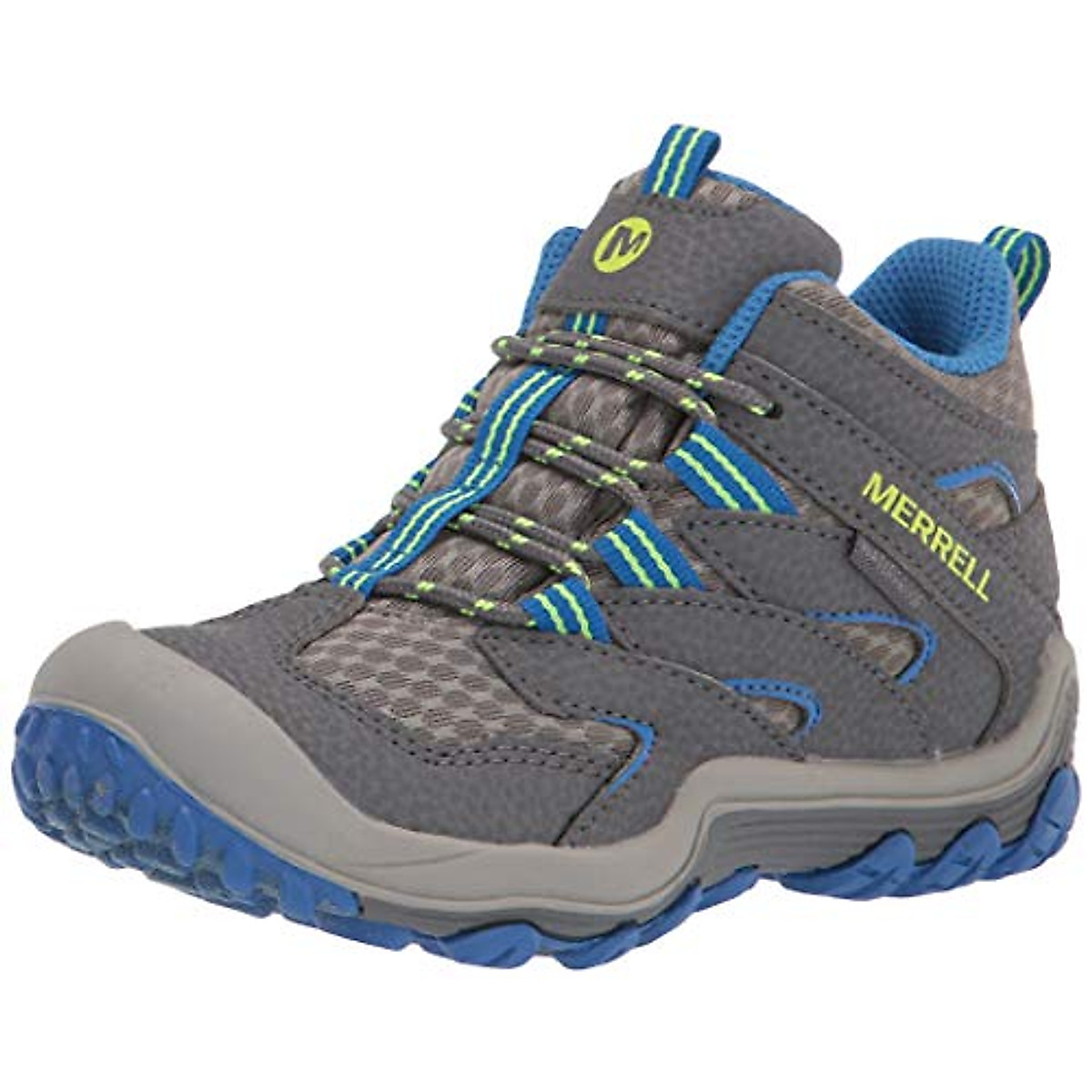 Merrell Chameleon 7 Access MID WTRPF Hiking Boot, Grey/Blue, 11.5 US Unisex Little Kid