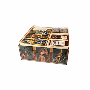 The Broken Token Game Organizer - Ankh: Gods of Egypt Compatible Game Organizer, Wooden Storage Box for Tabletop Games