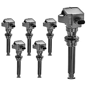 A-Premium Ignition coil Packs Compatible with Jaguar F-Pace 2017-2020, F-Type 2014-2021, XE 2017-2019, XF 2013-2019, XJ 2013-2019, 3.0L, 6-PC Set
