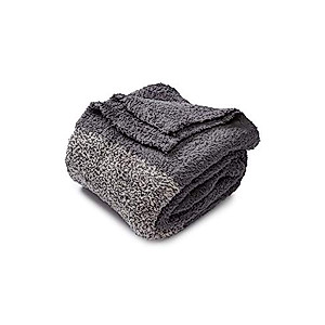 Barefoot DreamsBarefoot Dreams CozyChic Blanket Throw - Graphite Grey / Charcoal - 45 x 60 inch
