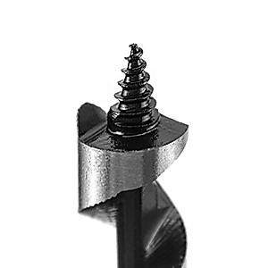 QWORK Auger Drill Bit for Wood, 1/2 Inch Diameter x 12 Inch Length, 3/8-Inch Hex Shank, Long Drill Bits
