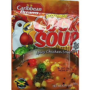 Caribbean Dreams Cock Soup"Spicy Chicken Soup Mix" 1.76 Ounce (5 Pack)