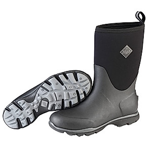 Muck Boot mens Arctic Excursion Mid Snow Boot, Black/Grey, 10-10.5 US