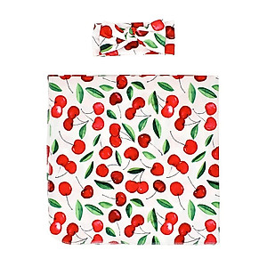 CHUNGEL 3 Pack Receiving Blanket with Headbands Newborn Baby Swaddle Blankets Beanie Hat Headband Sets, Swaddle Sack, Receiving Blankets Infant Baby Gifts