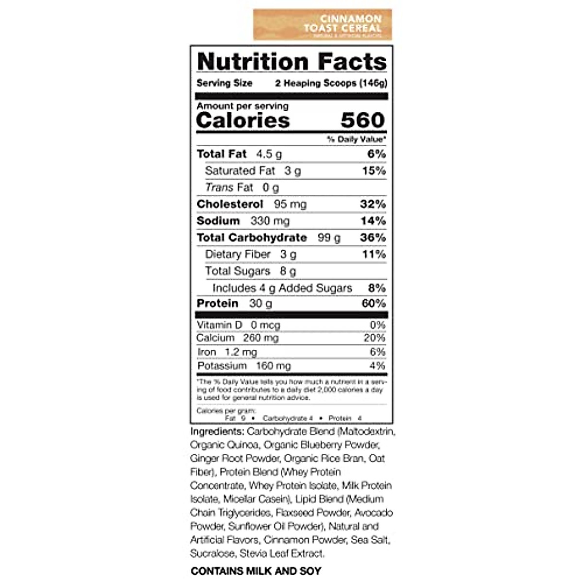 Rivalus Clean Gainer, Cinnamon Toast Cereal, 10 Pound