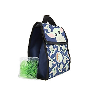 RALME Star Wars Mandalorian Baby Yoda Backpack Set for Kids, 16 inch, 5 Piece Value Set Green