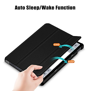 Xuanbeier Case for Xiaomi Redmi Pad SE 11 inch,Slim Stand Hard Back Shell Protective Smart Cover for Redmi Pad SE 11 2023 Case with Auto Wake/Sleep Function,Black