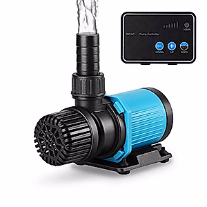 JEREPET 800GPH 30W16FT Aquarium 24V DC Water Pump with Controller, Submersible and Inline Return Pump for Fish Tank,Aquariums,Fountains,Sump,Hydroponic,Pond,Freshwater and Marine Water Use