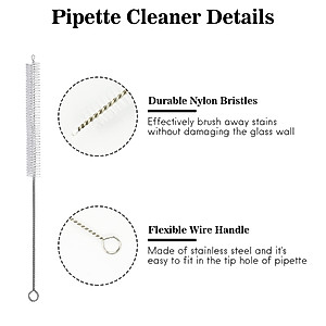 3Pcs Glass Pipettes Dropper, 10ml Graduated Liquid Dropper with Rubber Bulb and Cleaning Brush, Transfer Pipettes for Essential Oil