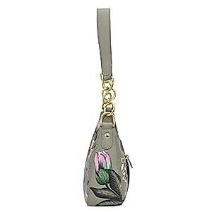 Anuschka Women’s Hand Painted Genuine Painted Leather Small Convertible Hobo - Floral Passion