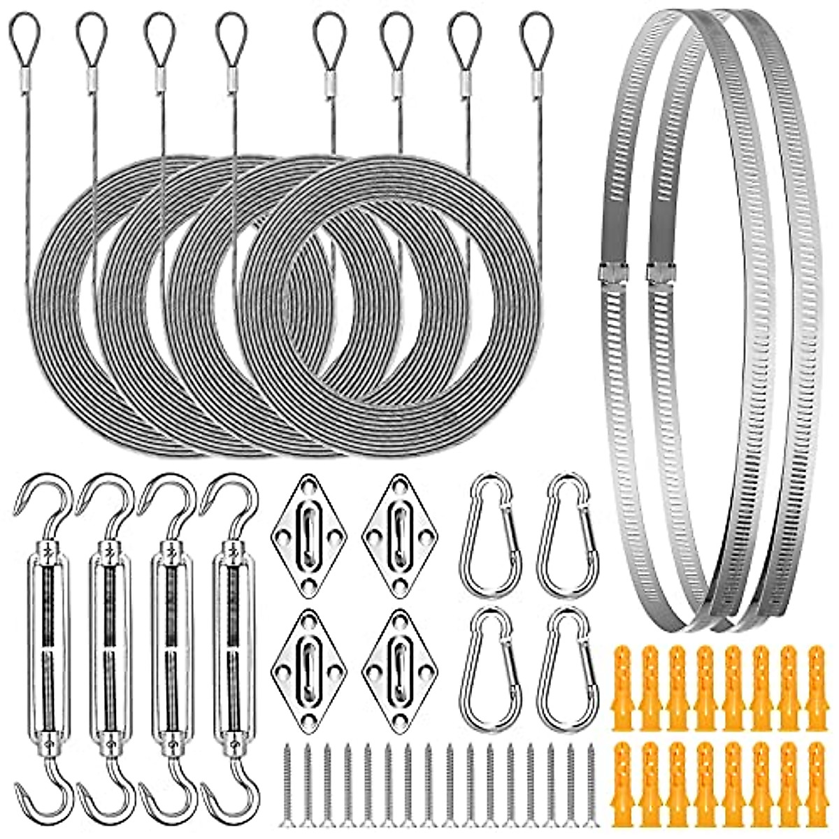 Shade Sail Hardware Kit, Sun Shade Hardware Kit with 304 Stainless ...