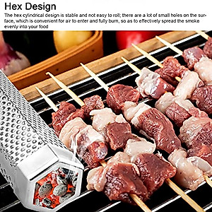 VTOSEN 12 Inch Stainless Steel Smoker Tube for Pellet Grills - Rhombus Shape Smoke Tube for BBQ, Smoked Box, Fruit Wood - Outdoor Grills