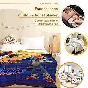 Feinstein Cartoon Blankets Super Soft Throw Blanket Air Conditioner Blanket Warm Cozy Flannel Blanket for Couch Bed Sofa Car 50x40'',Black 3