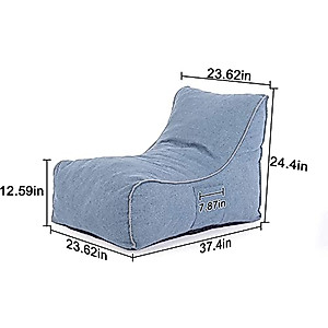 Sundale Floor Lazy Sofa Recliner, Soft and Comfortable Video TV Chair, Thick Padded Lounge for Meditation, Reading, Gaming(Navy)