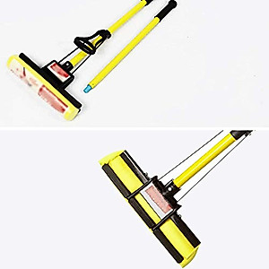 Yellow Home Kitchen PVA Sponge Mop, Super Absorbent PVA Foam Sponge Mop All Purpose Floor Cleaner