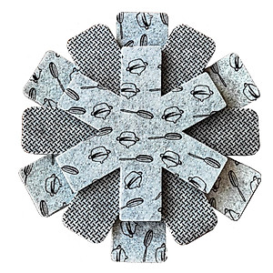 Pot and Pan Protectors 12 Pcs (10" 14" 15"), Pan Protectors for Stacking, Pots and Pans Dividers, Avoid Scratching Cookware Protectors