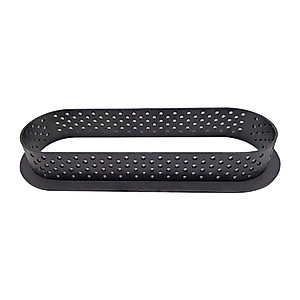 LOVFASH 8pcs Round Shape Cake Mold Mousse Circle, Cutter Decorating Tool French Dessert DIY Perforated Ring Non Stick Bakeware Tart (8pcs-Oval)