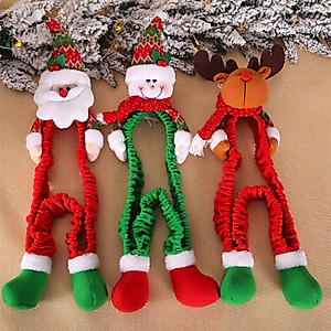 HKEJIAOI Christmas Computer Monitor Decor Indoor Home Office Decoration, Holiday Party Ornament Cute Laptop Border Cover 10 x 24 inch