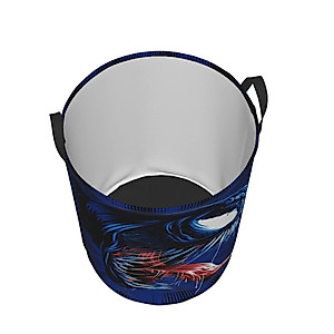 V-Enom Circular Hamper Dirty Clothes Handles Basket For Storage Organizer Storage Bin,Kids Room,Home Organizer,Nursery Storage,Baby Hamper,Durable With Printing