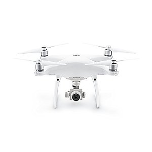 DJI Phantom 4 Pro Quadcopter Drone - 4K H-265 100 Mbps 60 FPS Cinematic Record, 20MP, ActiveTrack, TapFly Reverse, Safe Fly Home, GPS, 5-Dimensional Sense, White, 1 Yr Warranty (Renewed)