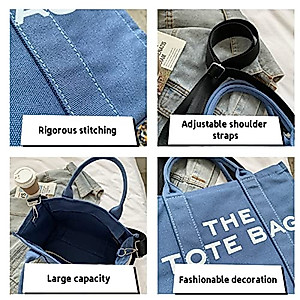 Canvas Tote Bag for Women.Canvas Handbag with Shoulder Strap and Zipper Closure Canvas Bag