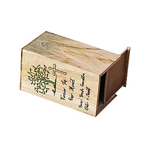 Tree of Life Resin Urn Wooden Urn Box Lichtenberg Figure Cremation Urn for Human Ashes Adult Large Funeral urn Ashes Urn for Ashes pet urn Fractal Burning urn Memorial Urn (Large up to 250 lb)